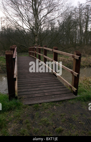 Recycled plastic platform board and bridge Stock Photo - Alamy