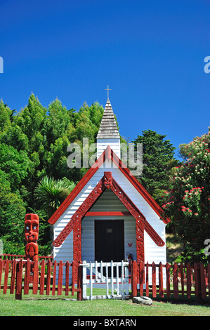 Maori church at Onuku, near Akaroa, New Zealand Stock Photo - Alamy