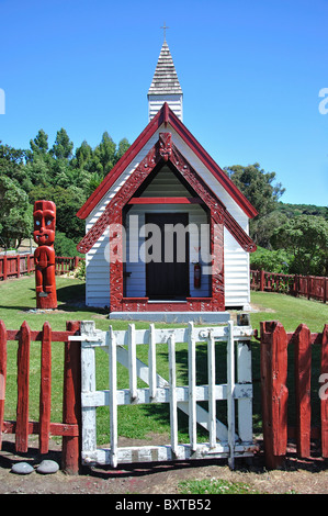 Maori church at Onuku, near Akaroa, New Zealand Stock Photo - Alamy