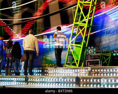 Fairground Wheel & Christmas Lights Stock Photo - Alamy