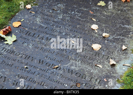 Grave of William Wordsworth, English Poet, in Grasmere, England, UK ...