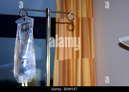 A fluids IVF water bag to keep a patient hydrated in hospital Stock ...