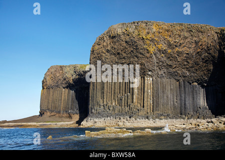Basalt rock columns of the island of Staffa, Inner Hebrides, Scotland ...