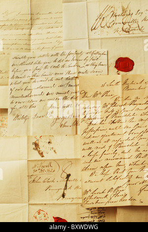 Letter from 1800's, example of elegant handwriting illuminated with ...