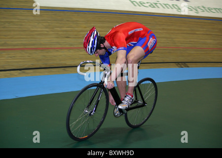 Jason Queally in warm up session Track cycle racing UCI World Cup ...