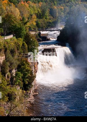 Rock formations and the Ausable River at Ausable Chasm. Shot from the ...
