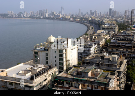 Skyline of Mumbai and Marine Drive known as the Queen s Necklace India ...