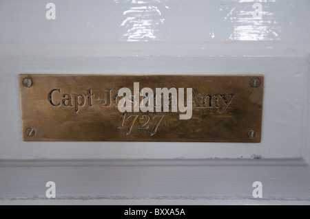 Church pew plaque in the old North Church in the City of Boston ...