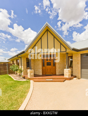 A Contemporary and modern ranch-style house in the countryside with a ...