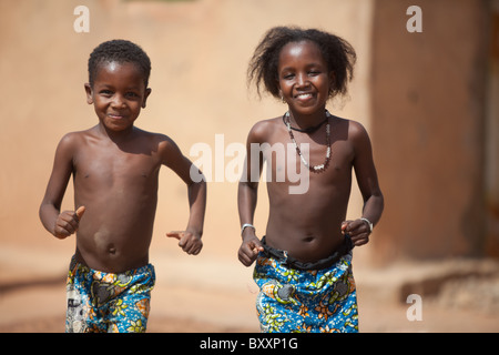 Two Fulani children in Djibo in northern Burkina Faso Stock Photo - Alamy