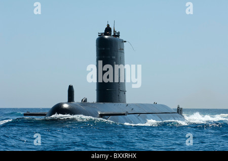 Spanish navy submarine arrives at the port of Cartagena. Spain. 26/8 ...