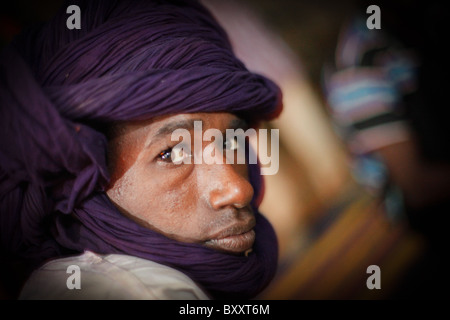 A Fulani man from a small village in northern Burkina Faso plays a ...