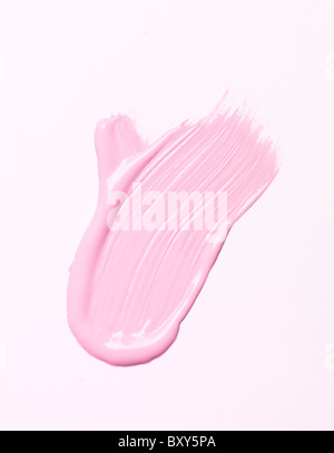 pink paint splodge on a white background Stock Photo - Alamy