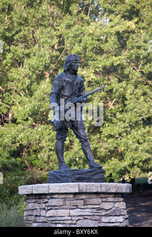 Daniel Boone Statue; Cherokee Park; Louisville Kentucky USA Stock Photo ...
