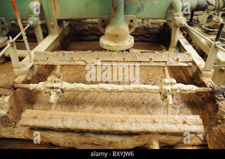 Primitive machinery used for extraction and purification of silver at ...