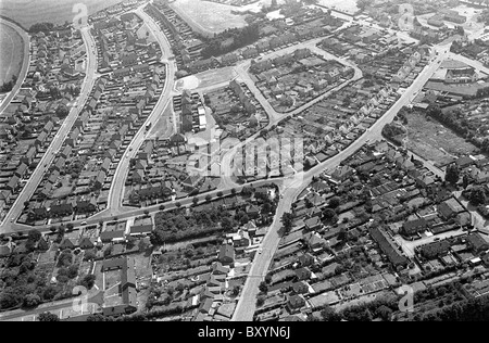 Aerial view of Wombourne in South Staffordshire Uk 1969 Stock Photo - Alamy