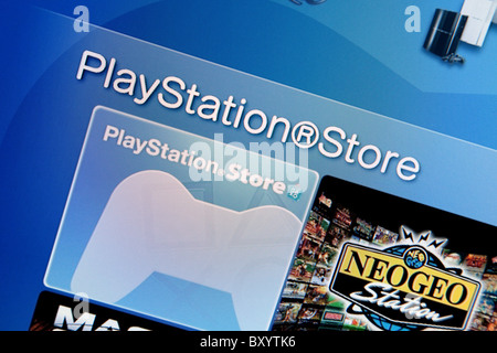 Playstation Store splashscreen on a Playstation 3 PS3 to purchase ...