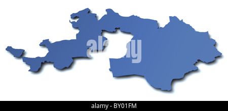 Shape of Basel-Landschaft, canton of Switzerland, with its capital ...