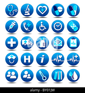 Health care Icons covering General Practice hospital Stock Photo - Alamy