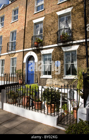 William Bligh house, London, England. Front porch external entrance ...