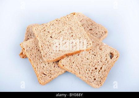 Slice of whole wheat bread toasted with melting butter Stock Photo - Alamy