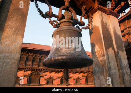 The giant Taleju Bell in Durbar Square in ancient Bhaktapur, near ...