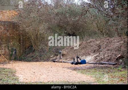 EOD Robot firing Water Jet Disruptor, training for dearming roadside ...