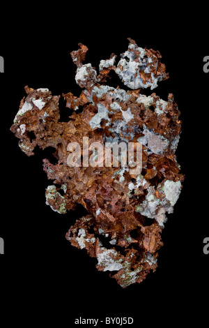 Copper (Cu) metal, crystal structure. Atoms are represented as Stock ...