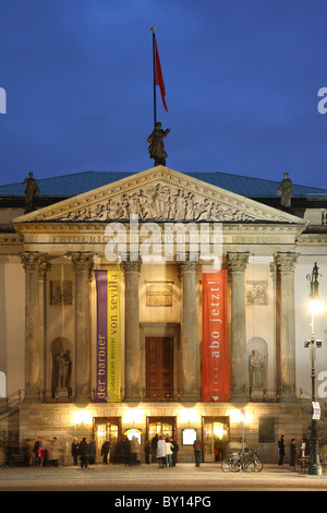 Evening view of Berlin Staatsoper (opera house) Berlin State Opera, on ...