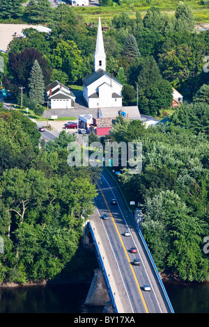 Aerial view of the town of Sunderland, Massachusetts, USA Stock Photo ...