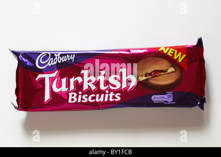 Chocolate covered Turkish delight cut into two 2 halves Stock Photo - Alamy
