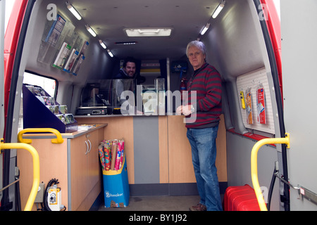 Mobile post office van Stock Photo - Alamy