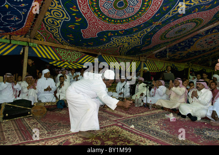 Guests celebrate with dance during a traditional Bedouin wedding ...