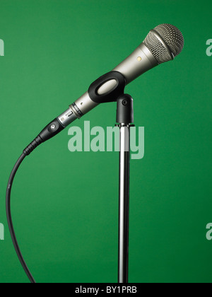 Sure SM58 Microphone on a stand in a recording studio ready for ...