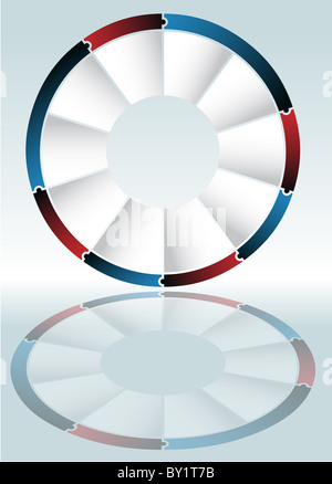 An image of a Puzzle Wheel Chart Stock Photo - Alamy