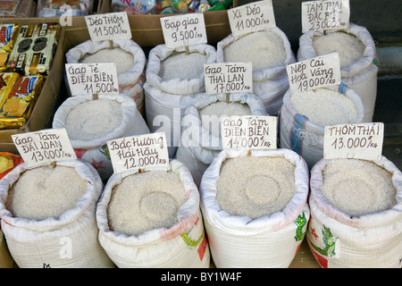 rice bag in a shop. Hanoi, Vietnam Stock Photo - Alamy