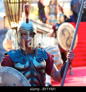 A Greek sentry poses for a portrait at the world premiere of "The Clash ...