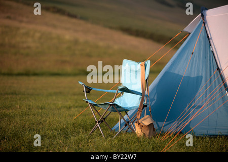 Isle of Wight Compton Farm Campsite near Brook on the southwest coast ...