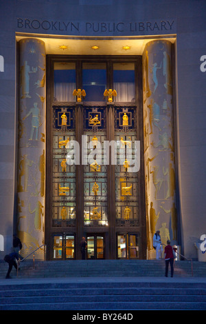 front doors of the Brooklyn Public Library main branch grand army plaza ...
