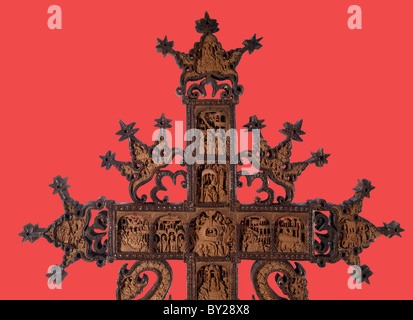 Rafail's Cross, detail of a wooden cross whittled down by a monk named ...