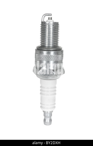 Car Spark Plug Cut Out on White Stock Photo - Alamy