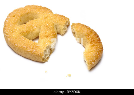 Broken into pieces cookie isolated over the white background Stock ...