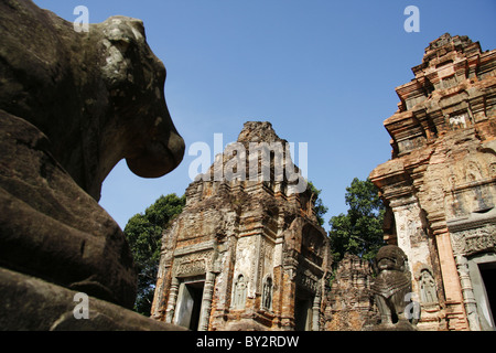 The sacred bull, Nandi, Preah Ko, Roluos Group, Angkor, Cambodia Stock ...