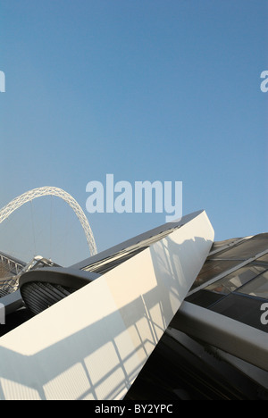 Detail of new Wembley Stadium train station, London, UK Stock Photo - Alamy