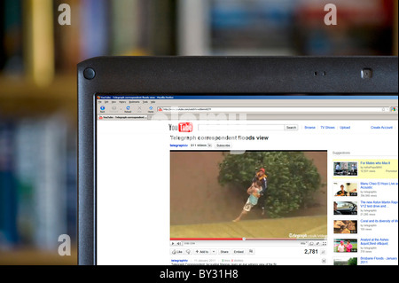 Watching a YouTube video on a Laptop Computer, UK Stock Photo - Alamy