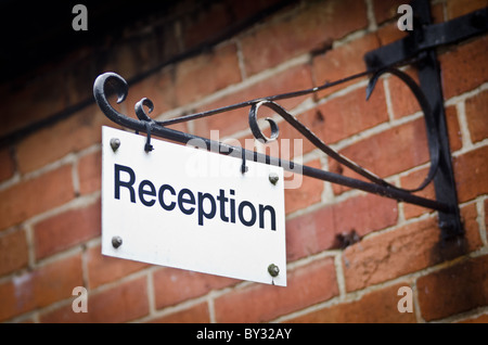 office reception sign Stock Photo - Alamy
