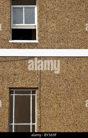 Pebble dash facade of a suburban house London UK Stock Photo - Alamy