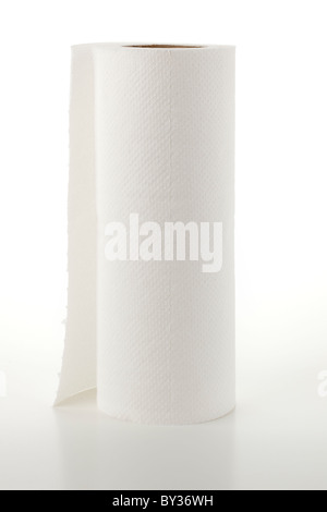 Kitchen paper roll on a gray background Stock Photo - Alamy