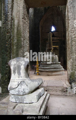 The stupa in the sanctuary at Preah Khan Temple, Angkor Archaeological ...