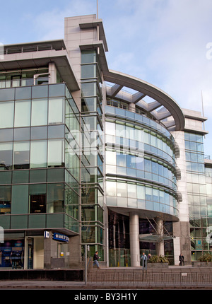 The main entrance to Princes Exchange a modern (21st century) office ...